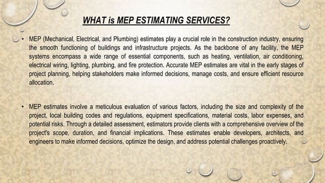 PPT 2, SMA MEP Estimate.pptx