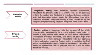 Ppt 2 testing throughout the software life cycle | PPT