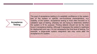 Ppt 2 testing throughout the software life cycle | PPT