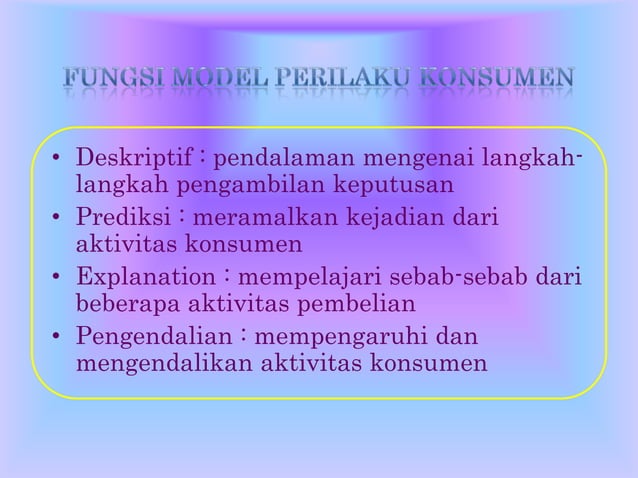PPT3. model perilaku konsumen | PPTX