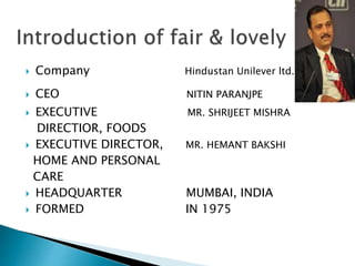 fair n lovely PPT