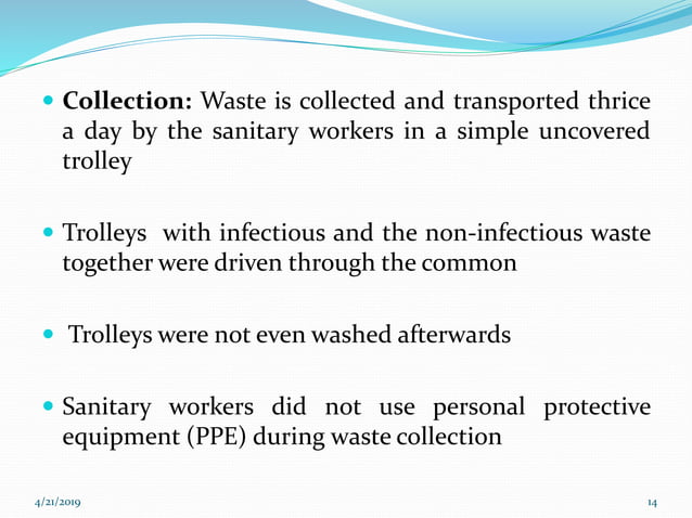 Research paper ppt infectious waste management | PPT