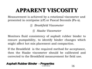 ASPHALT RUBBER BINDER | PPTX