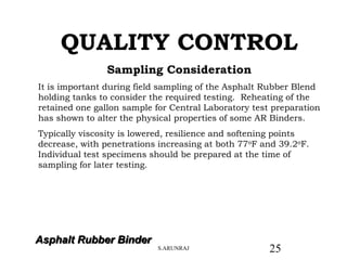 ASPHALT RUBBER BINDER | PPTX
