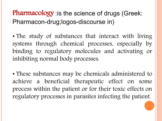 Basic concepts - Pharmacology | PPTX