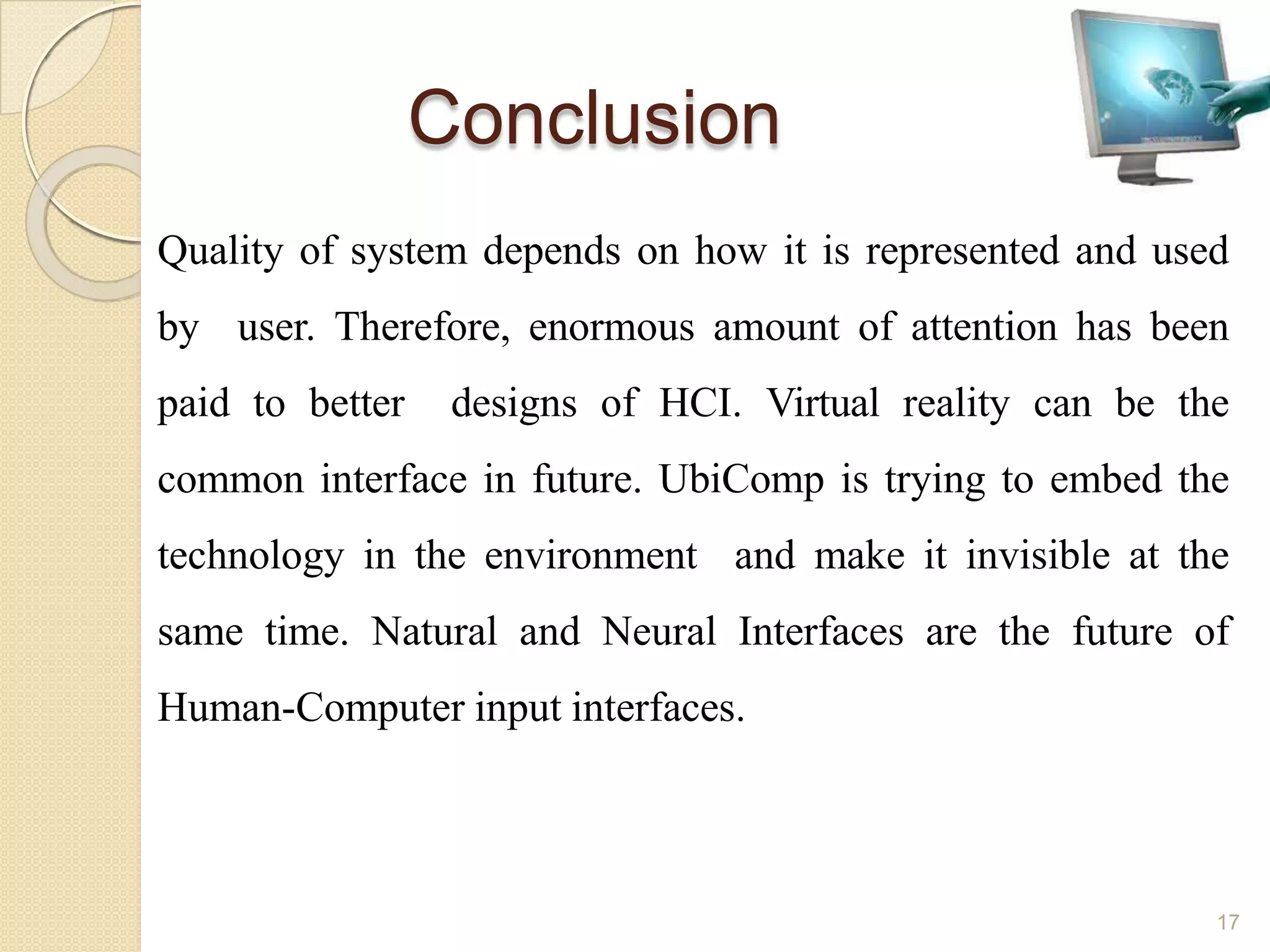 Human Computer Interface (HCI) | PPTX