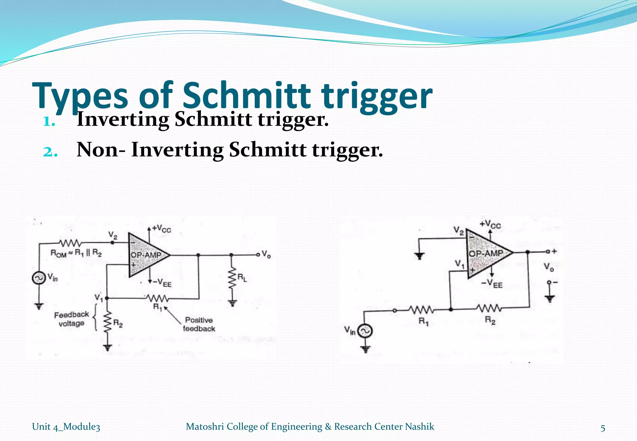 Module3: opamp as a Schmitt trigger | PPTX