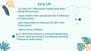 John Keats life and Work | PPTX