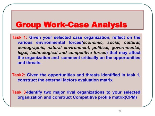 Chapter three - External Environment Analysis | PPT