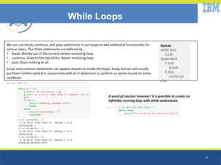 PPT3-CONDITIONAL STATEMENT LOOPS DICTIONARY FUNCTIONS.ppt