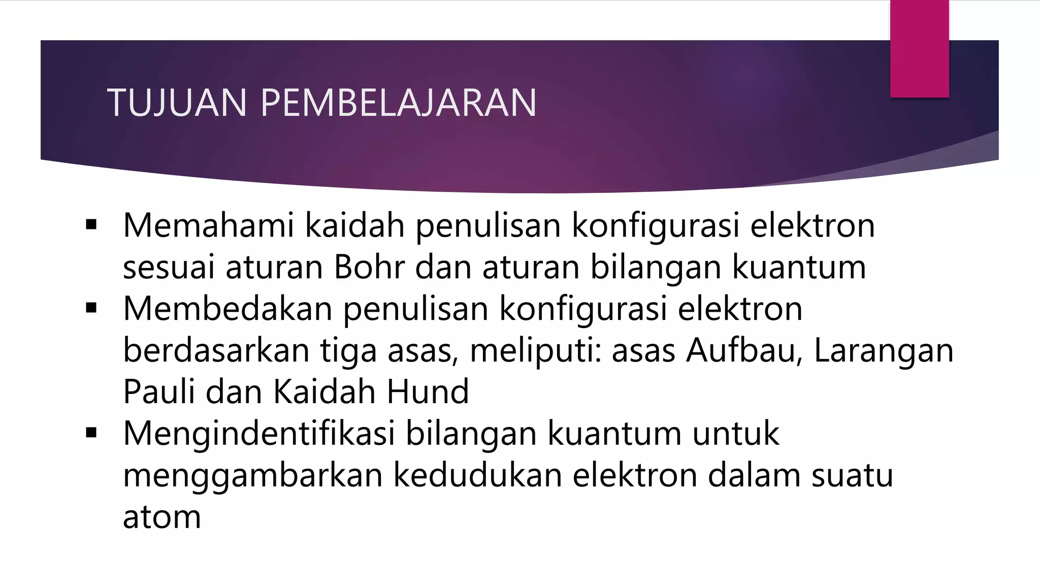 Konfigurasi Elektron dan Bilangan Kuantum | PPTX