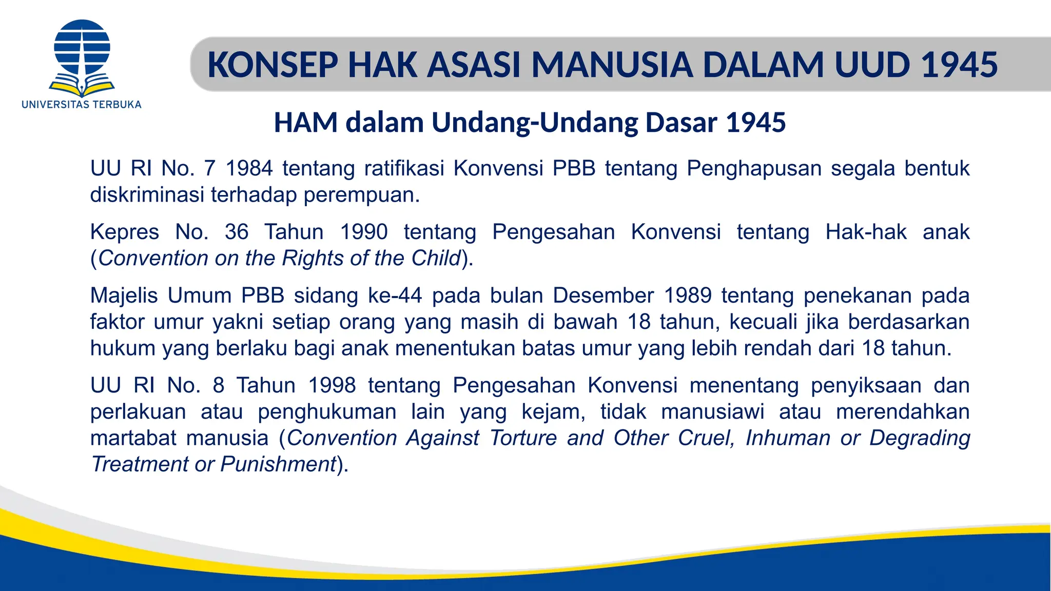 Konsep Hak Asasi Manusia dalam UUD 1945. | PPTX