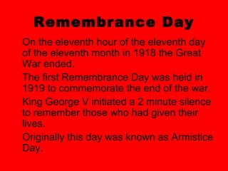 Rememberance Day | PPT