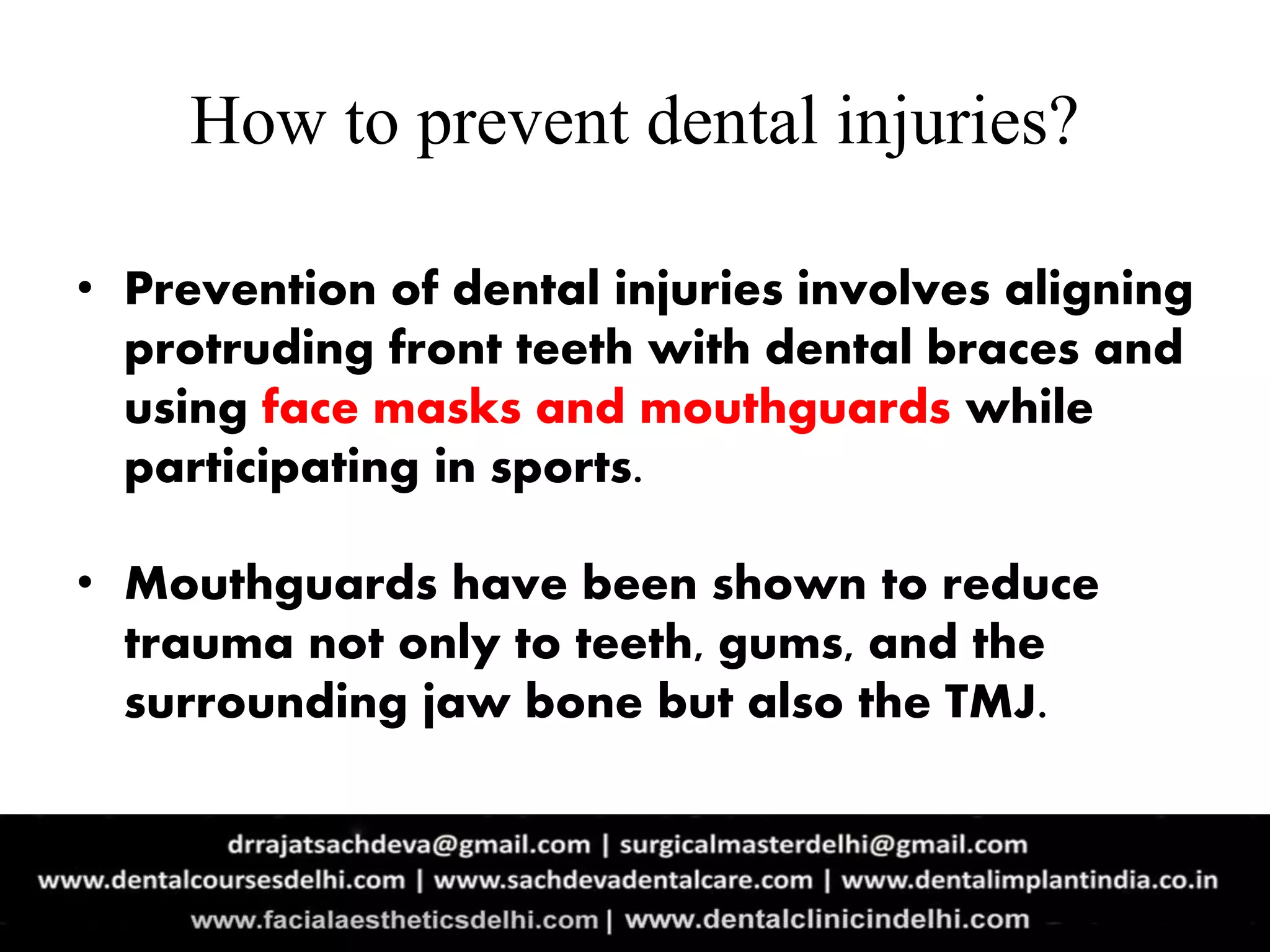 Tooth Injuries| Tooth Trauma| Treatment of Tooth Trauma | PPTX
