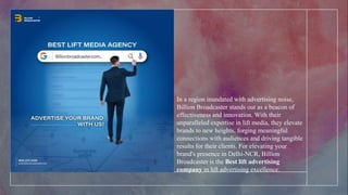 Billion Broadcaster Leading the Way in Lift Advertising Excellence in ...