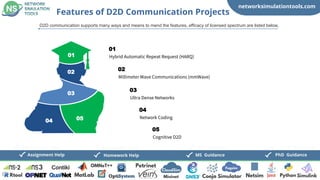 D2D Communication Research Project Help | PPT