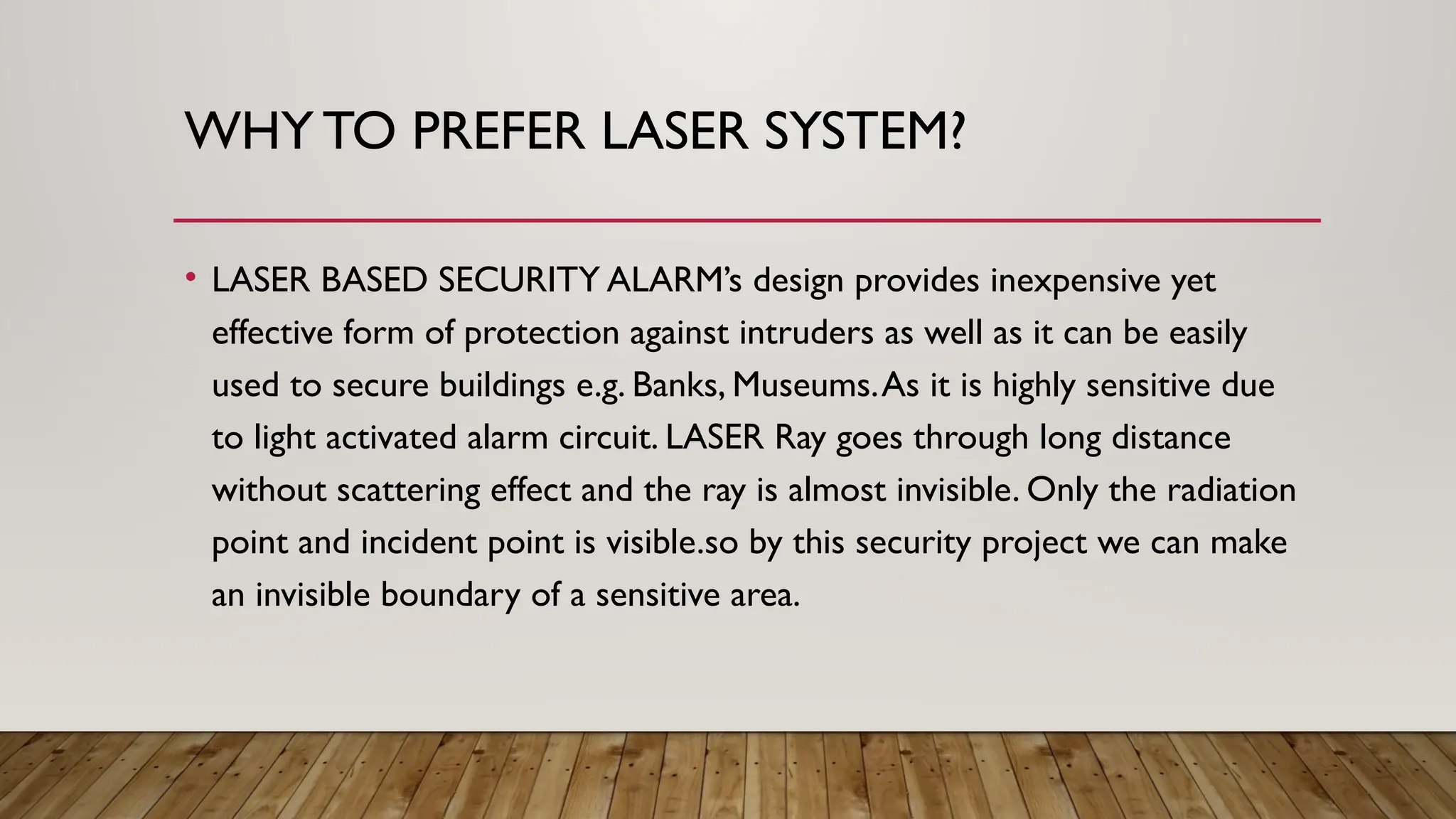 Laser Based Home Security System made with electronic chips.pptx