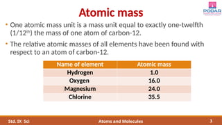 Atoms and molecules class 9 made by definately me | PPSX