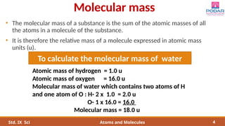 Atoms and molecules class 9 made by definately me | PPSX