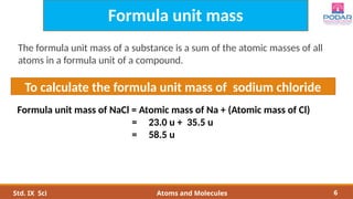 Atoms and molecules class 9 made by definately me | PPT