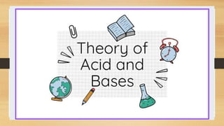 Theories of Acid and Bases including all 3 theories | PPT