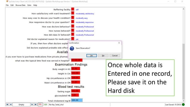 How to enter data and export data by using Epidata entry client? | PPTX | Technology & Computing
