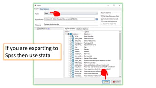 How to enter data and export data by using Epidata entry client? | PPTX
