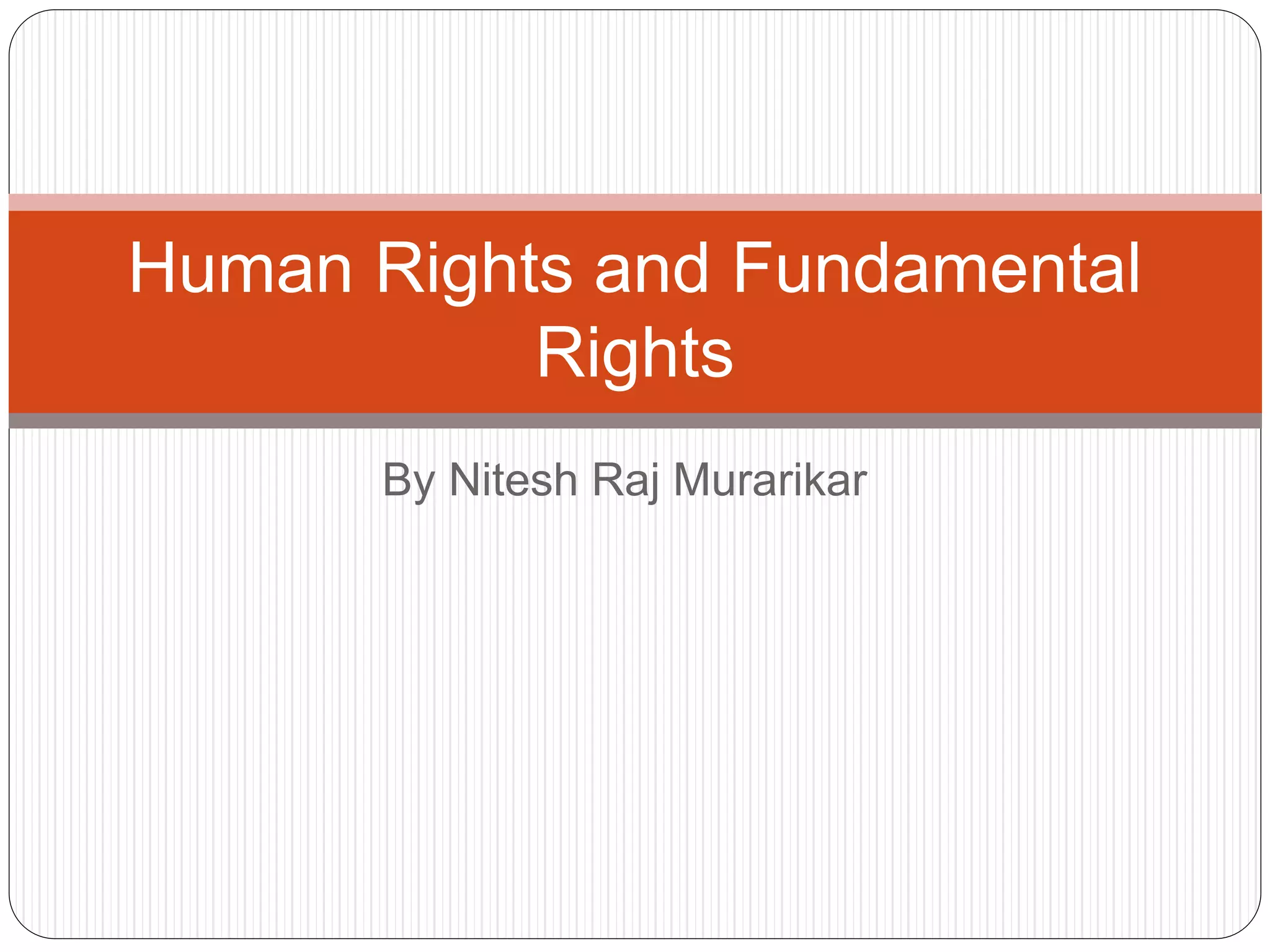 Human rights and fundamental rights | PPTX