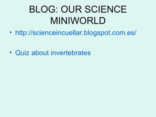 1º ESO Invertebrates English.spanish | PPT
