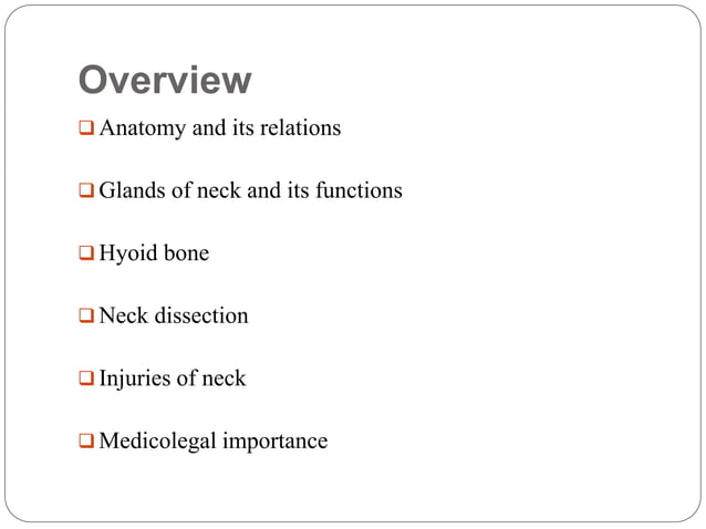 anatomy of neck and its medicolegal importance | PPTX
