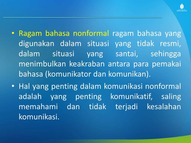 Ragam bahasa indonesia | PPTX