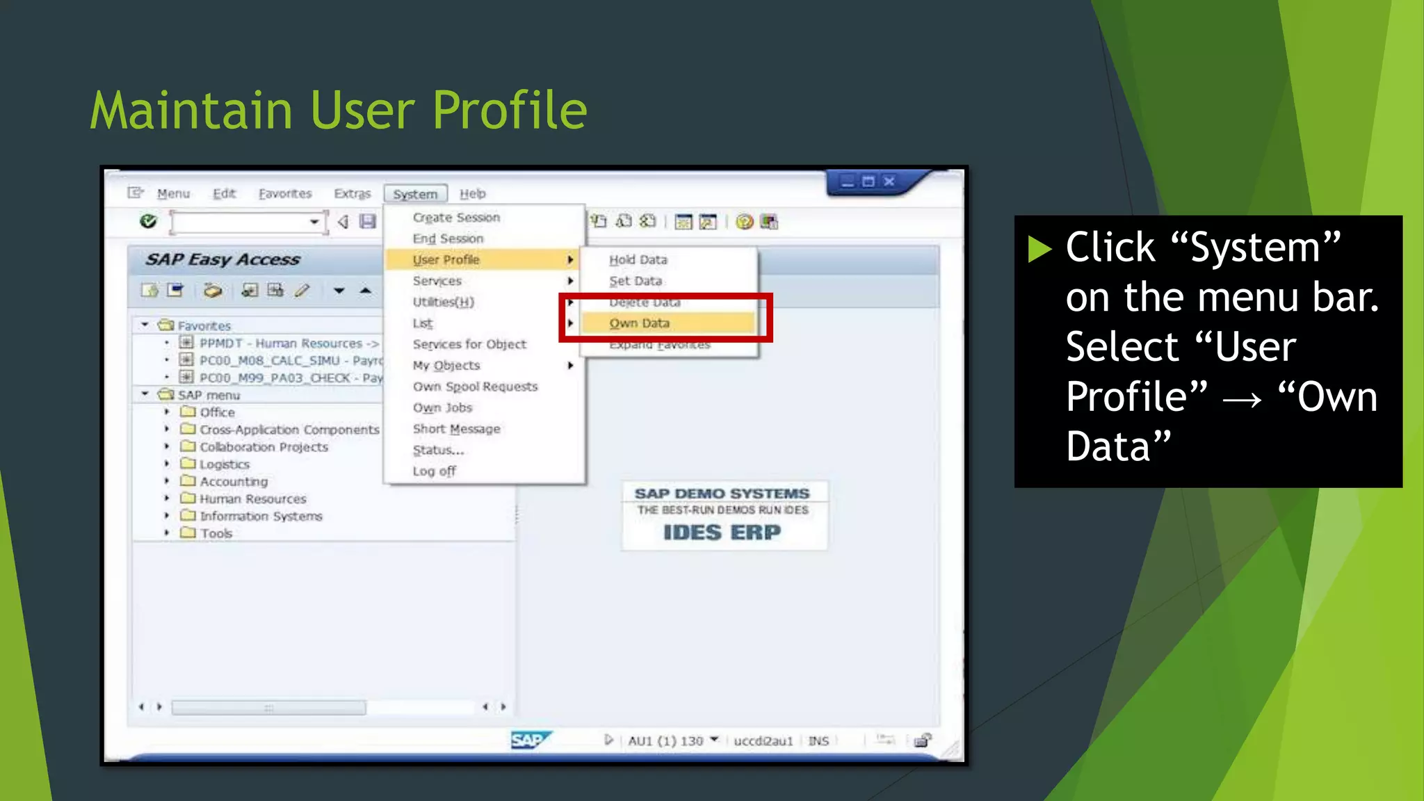 Sap Gui And Navigation Quick Guide Pptx Operating Systems Computer Software And Applications