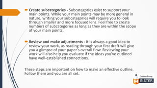 How to make an outline | PPTX