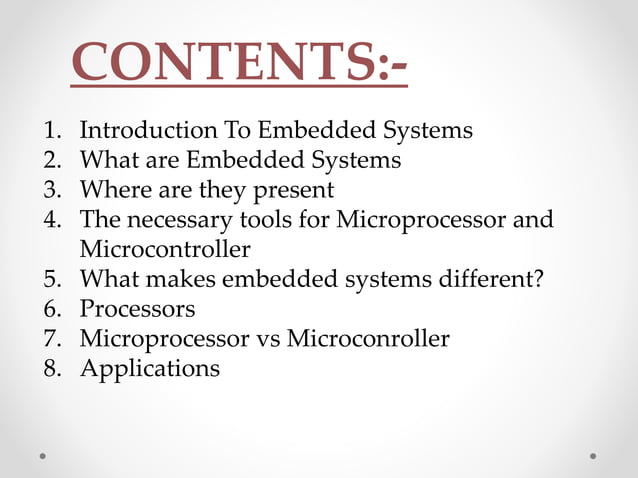 embedded systems ppt 3 | PPT