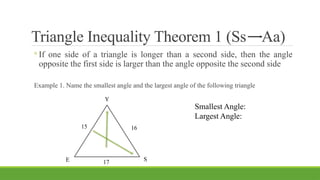 Triangle Inequality Theorem, Triangle Inequality | PPT