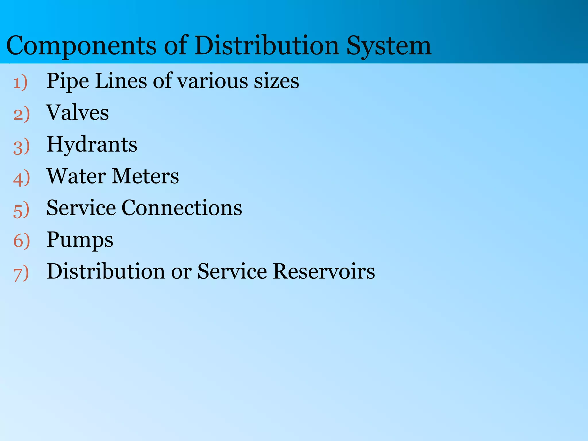 Water distribution System In Water Supply Schemes | PPTX