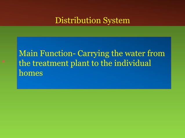 Water distribution System In Water Supply Schemes | PPTX | Water ...