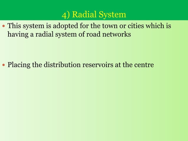 Water Distribution System In Water Supply Schemes Pptx Water