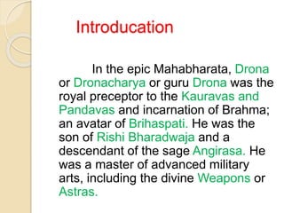 Paper : 4 characters of Drona | PPTX | Arms & Ammunition | Sensitive Topics
