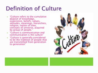 The Production and consumption of culture | PPTX