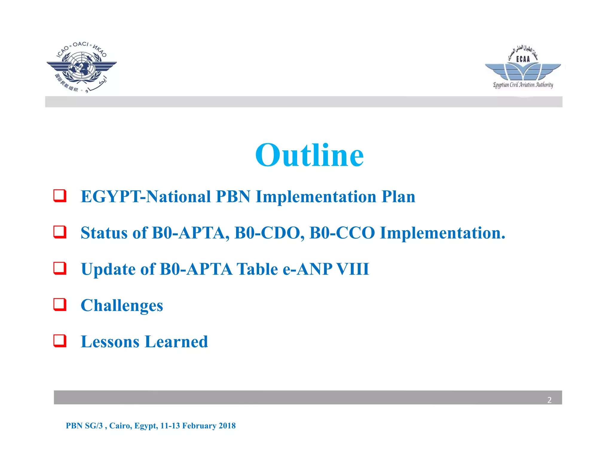 EGYPT PBN Implementation Status | PDF