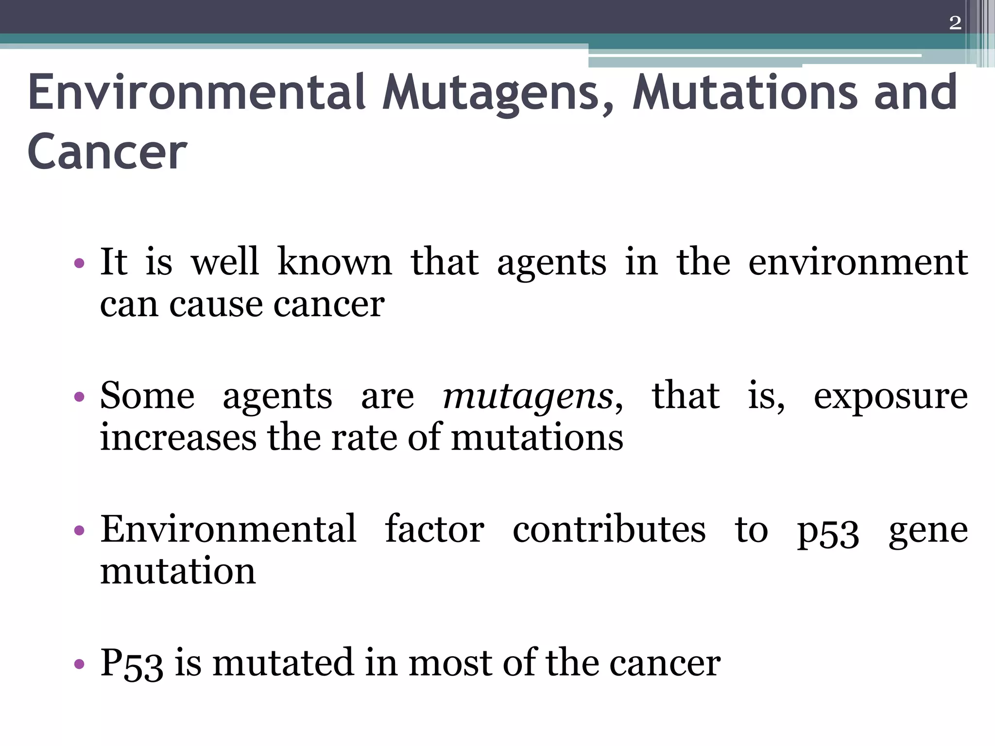 Genetic basis of cancer | PPTX