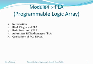 Module 4: PLA | PPTX