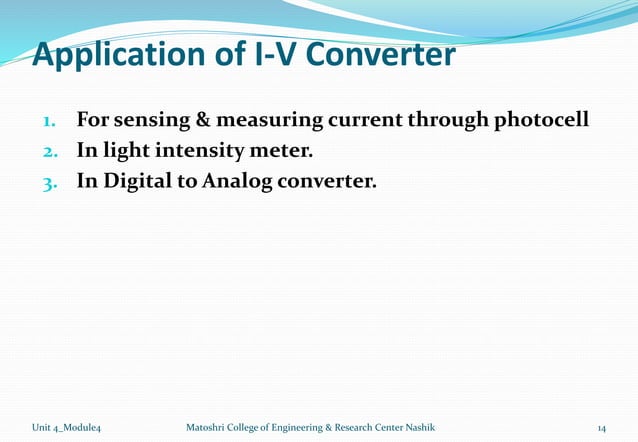 Module4: opamp as a V-I & I-V Converter | PPTX | Computer Peripherals | Computing