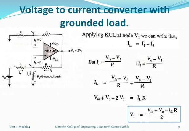 Module4: opamp as a V-I & I-V Converter | PPTX | Computer Peripherals | Computing