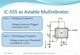 Module 4 :Ic 555 As A Astable & Monostable Multivibrator | PPTX