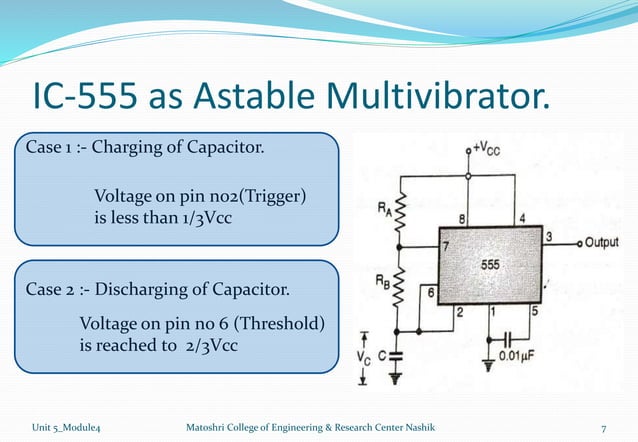 Module 4 :Ic 555 As A Astable & Monostable Multivibrator | PPTX
