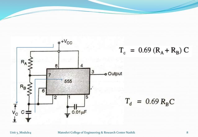 Module 4 :Ic 555 As A Astable & Monostable Multivibrator | PPTX