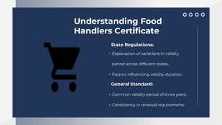 Understanding Food Handler's Certificate | PPTX