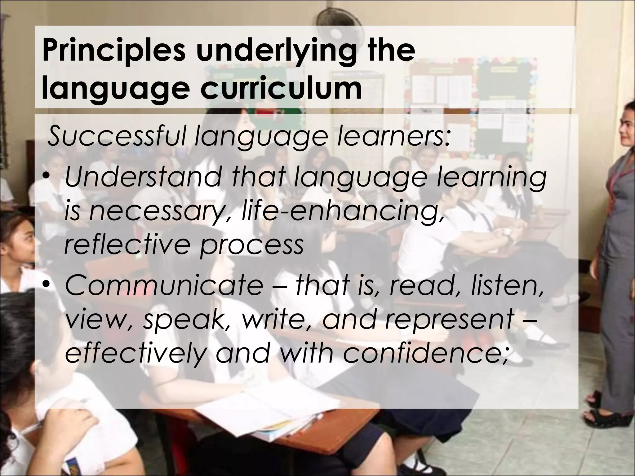 Curriculum Approach in Language Teaching | PPT